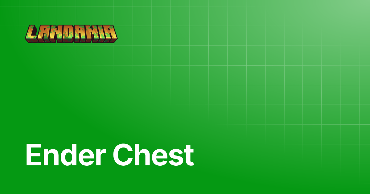 Ender Chest | English | Landania.net