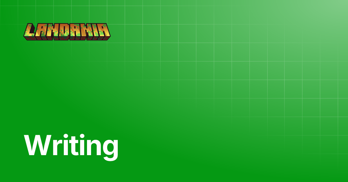 Writing | English | Landania.net