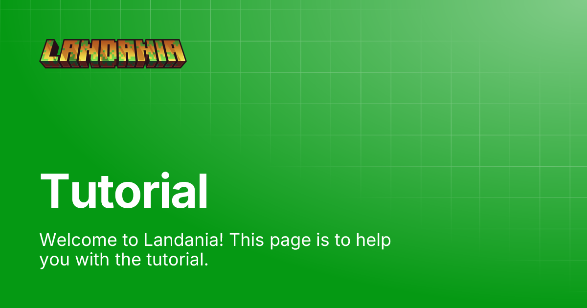 Tutorial | Landania.net