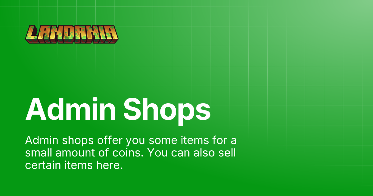 Admin Shops | Landania.net